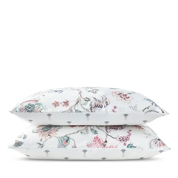 CHRISTY Tropical Floral Cotton Sateen Pillowcase Pair, King Exclusive - Pink