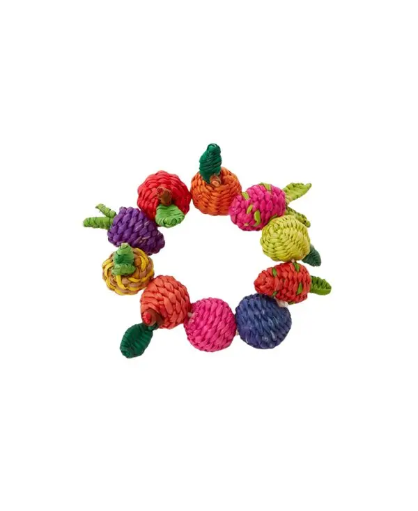 CORO CORA Multi Fruit Napkin Ring Set Of 4