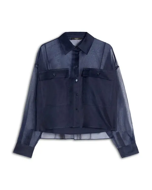 Max Mara Wkdcolomba Silk Shirt - Navy