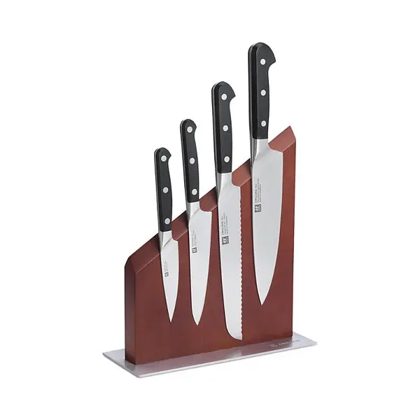 ZWILLING Pro Rcf 5 Piece Magnetic Knife Block Set - Brown