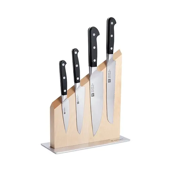 ZWILLING Pro Rcf 5 Piece Magnetic Knife Block Set - Natural