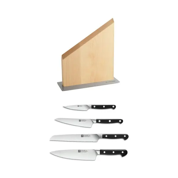 ZWILLING Pro Rcf 5 Piece Magnetic Knife Block Set - Natural