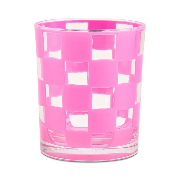 MACKENZIE-CHILDS Check Acrylic Tumblers, Set Of 4 - Pink