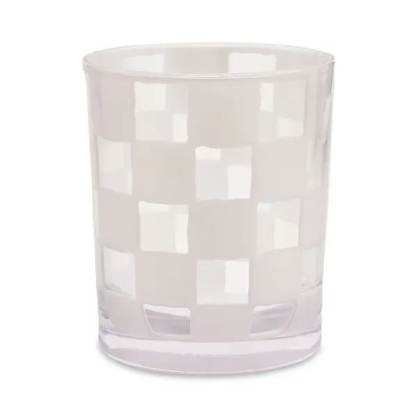 MACKENZIE-CHILDS Check Acrylic Tumblers, Set Of 4 - White