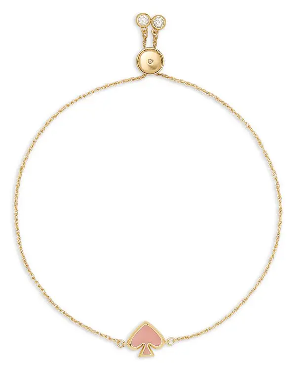 Kate Spade New York Everyday Spade Enamel Slider Bracelet - Pink.