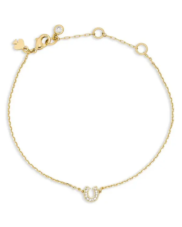 Kate Spade New York Pave Horseshoe Bracelet - Clear/gold