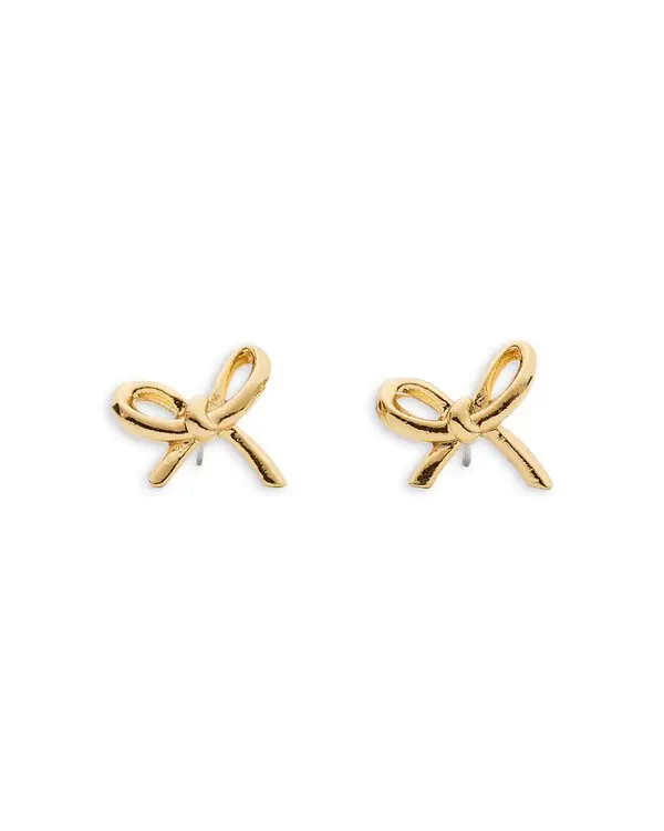 Kate Spade New York Girlie Pearlie Mini Bow Stud Earrings - Gold