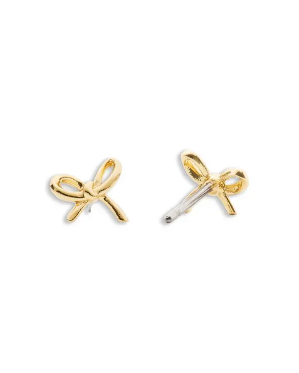 Kate Spade New York Girlie Pearlie Mini Bow Stud Earrings - Gold