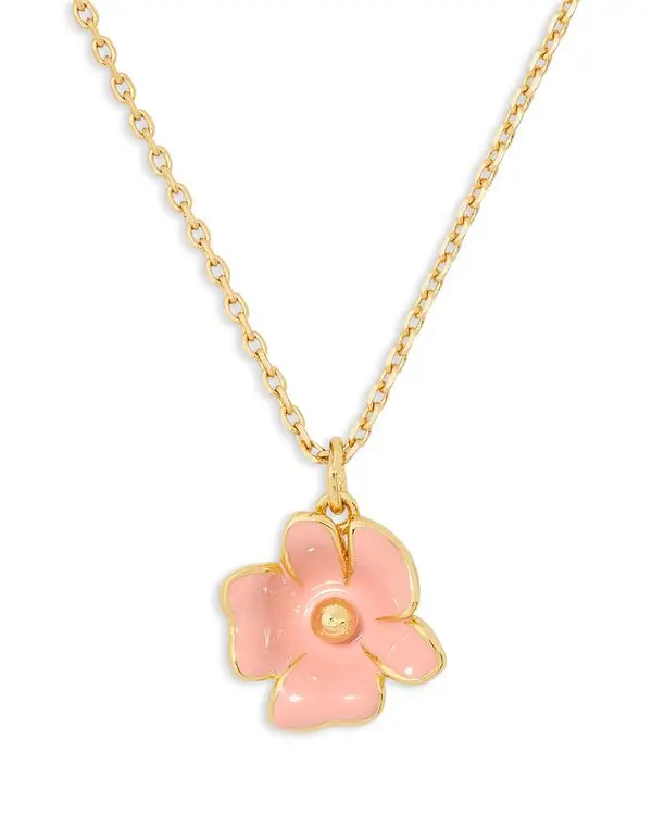 Kate Spade New York Golden Bloom Pendant Necklace - Pink