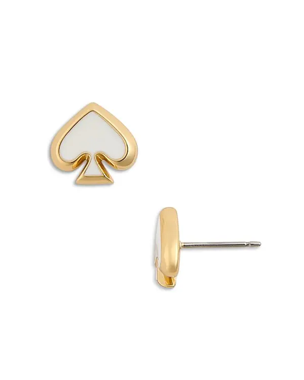 Kate Spade New York Everyday Spade Enamel Stud Earrings - White