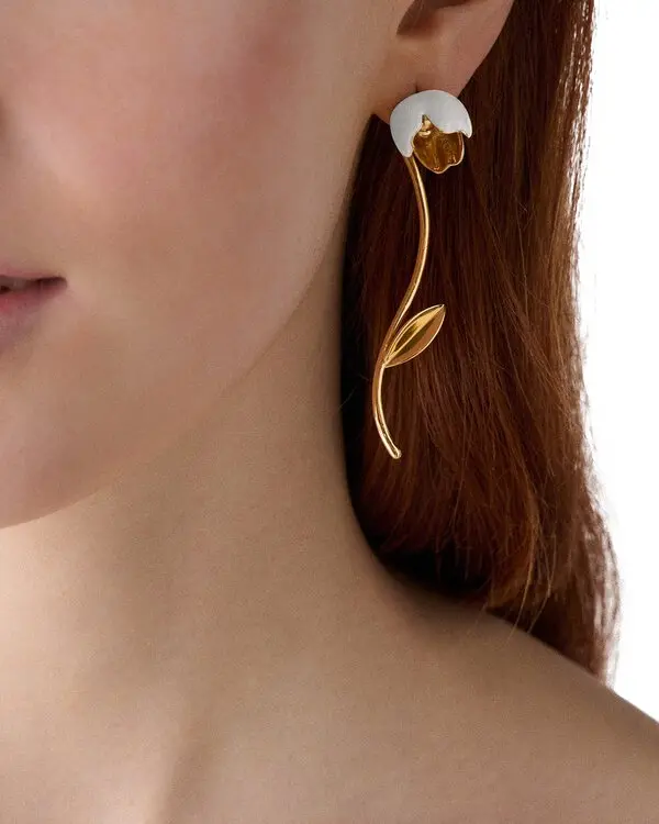 Kate Spade New York Golden Bloom Tulip Statement Earrings