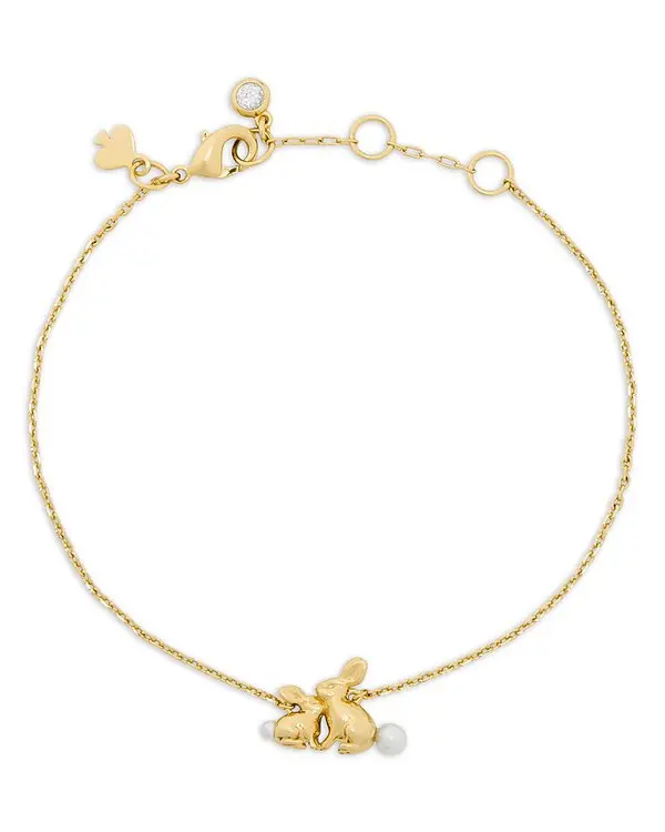 Kate Spade New York Love You, Mom Bunny Bracelet - Gold