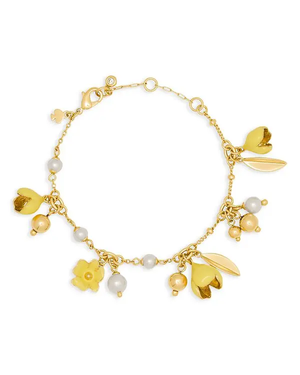 Kate Spade New York Golden Bloom Charm Bracelet - Yellow
