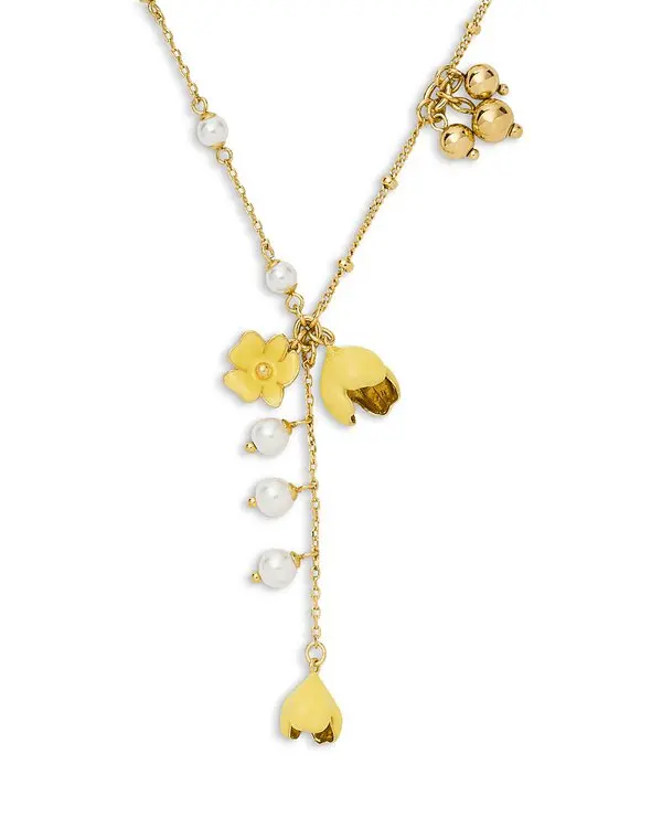 Kate Spade New York Golden Bloom Y Necklace - Yellow