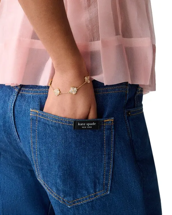 Kate Spade New York Spade Flower Pave Clover Scatter Bracelet
