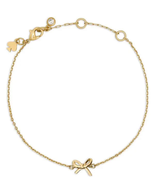 Kate Spade New York Girlie Pearlie Mini Bow Bracelet - Gold
