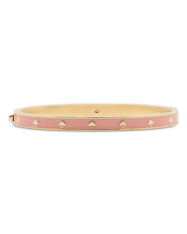 Kate Spade New York Spot The Spade Enamel Hinged Bangle Bracelet - Pink