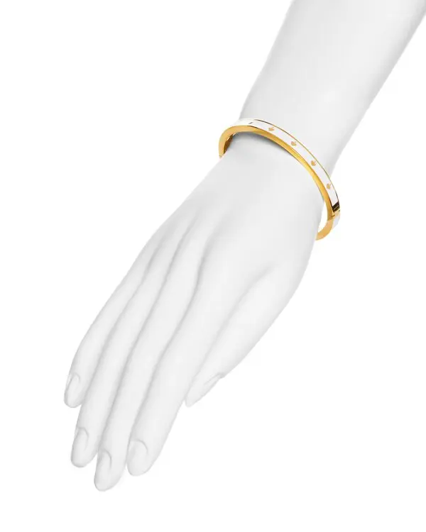 Kate Spade New York Spot The Spade Enamel Hinged Bangle Bracelet