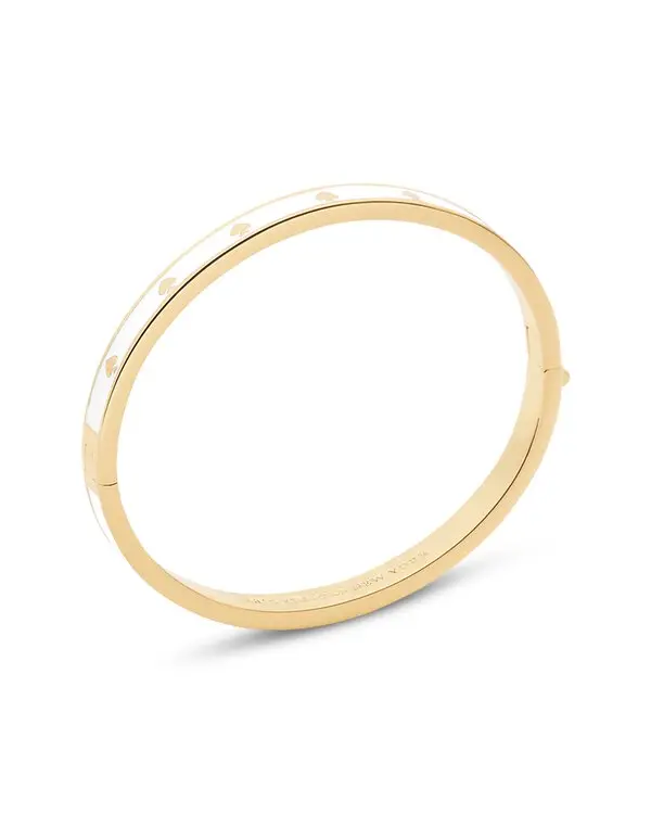 Kate Spade New York Spot The Spade Enamel Hinged Bangle Bracelet