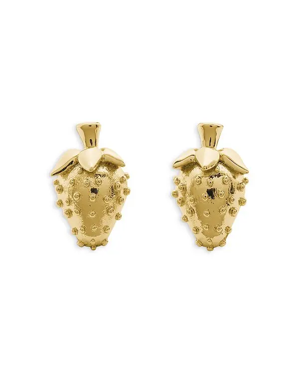 Kate Spade New York Secret Garden Strawberry Stud Earrings - Gold