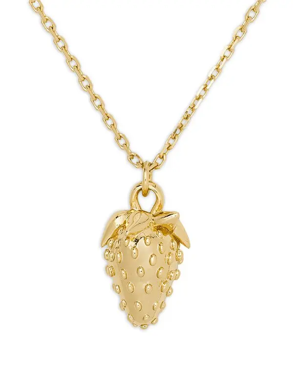 Kate Spade New York Secret Garden Strawberry Pendant Necklace - Gold