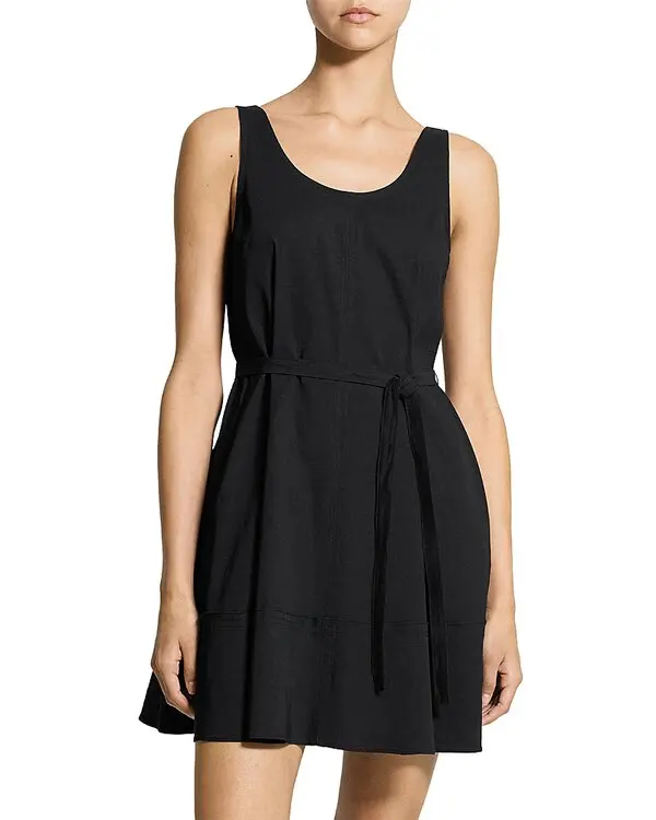 Theory Belted Mini Dress - Black