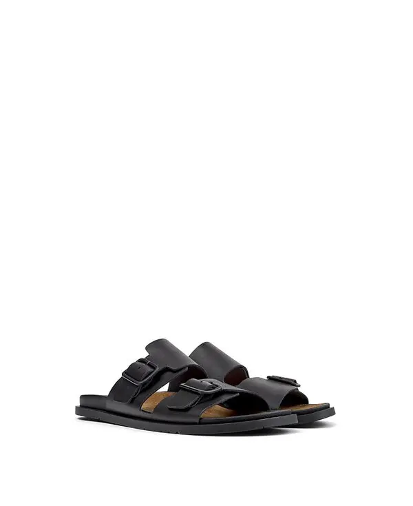 Camper Lluc 2-strap Leather Sandals - Black