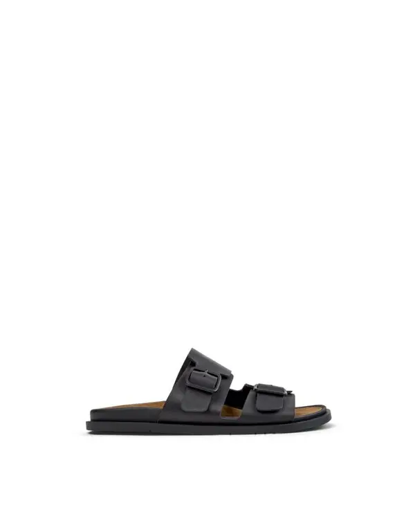 Camper Lluc 2-strap Leather Sandals - Black
