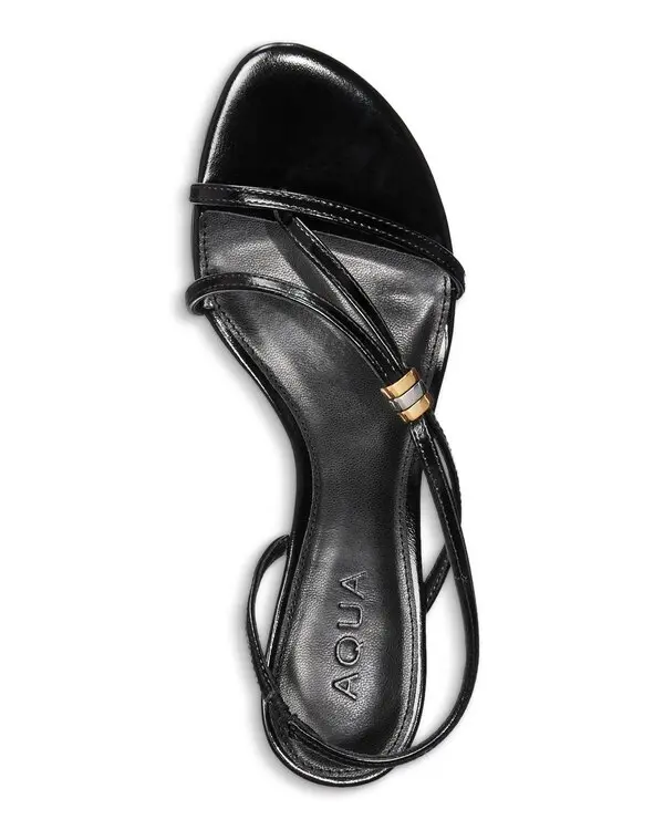 Aqua Zoya Wedge Heel Sandals - Black
