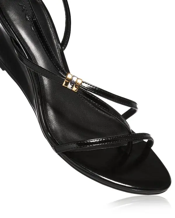 Aqua Zoya Wedge Heel Sandals - Black