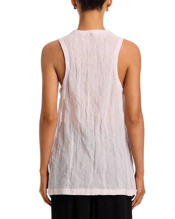 TOTEME Crinkled Cotton And Metal Yarn Blend Tank - Bloom