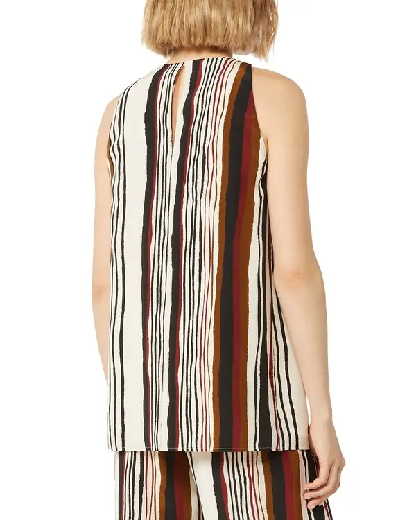 Max Mara Mstancora Silk Crepe De Chine Top - Brick Red