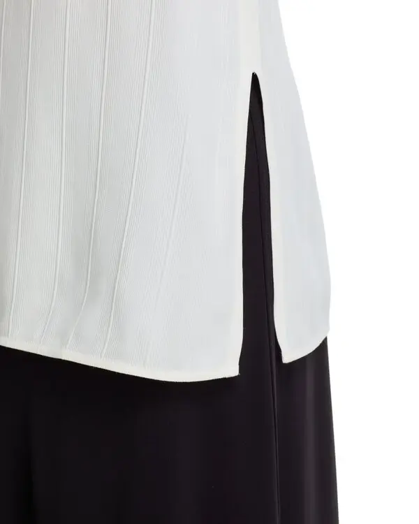 TOTEME Woven Striped Sleeveless Top - Meringue