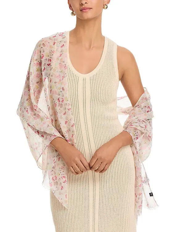 FRAAS Faux Floral Scarf - Pink Multi