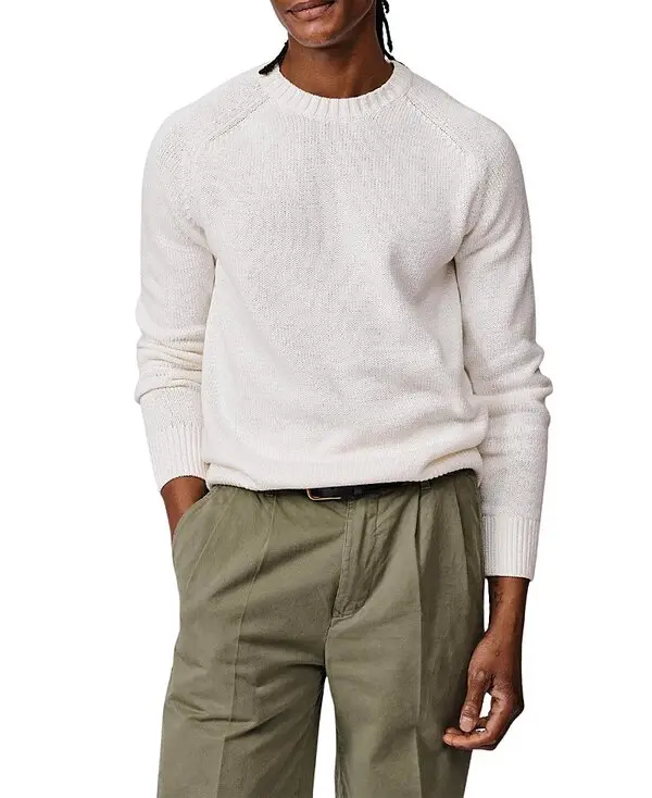 AUBIN Lacey Cotton Linen Crew Neck Jumper