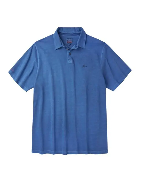 Aubin Arkwright Heavyweight Jersey Polo - Cobalt