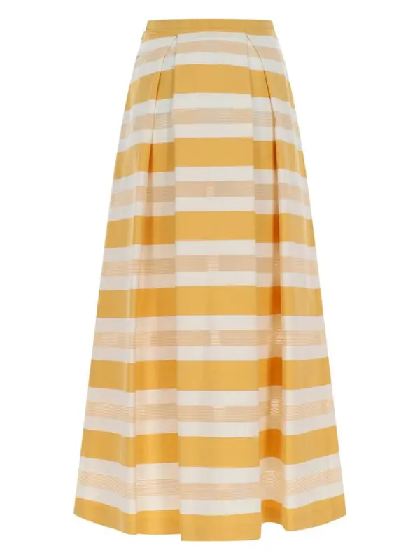 Herno Long Pleated Skirt - Yellow