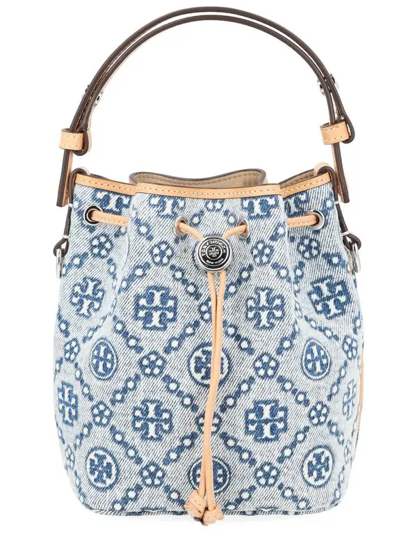 Tory Burch Mini T-monogram Bucket Bag - Blue