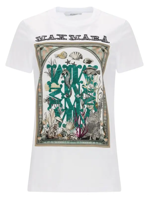 Max Mara Printed T-shirt - White