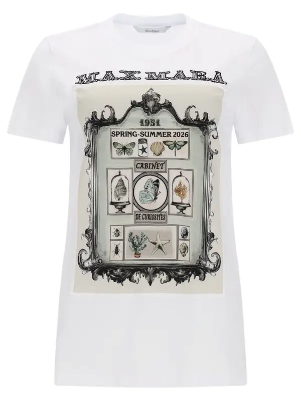 Max Mara T-shirt With Print - White