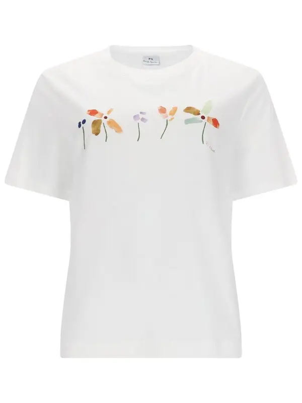 Paul Smith Row Of Flowers T-shirt - White