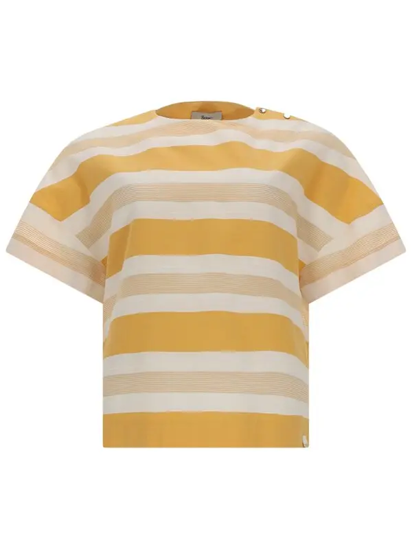 Herno Top In Cotton Blend - Yellow