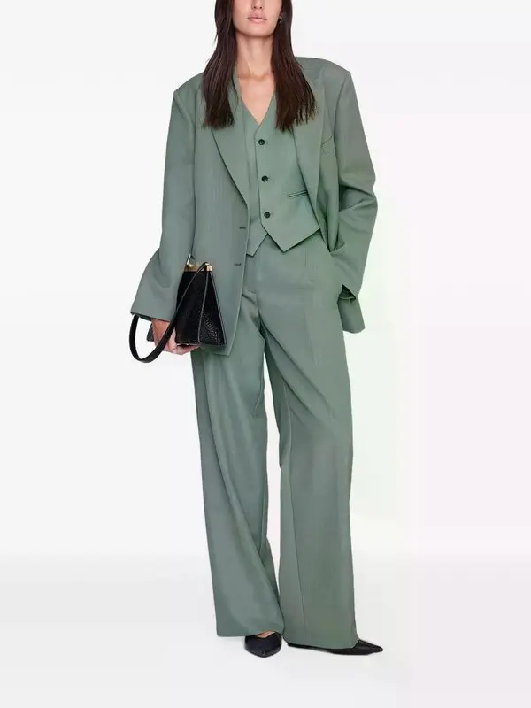 ANINE BING Mario Buttoned Vest - Green