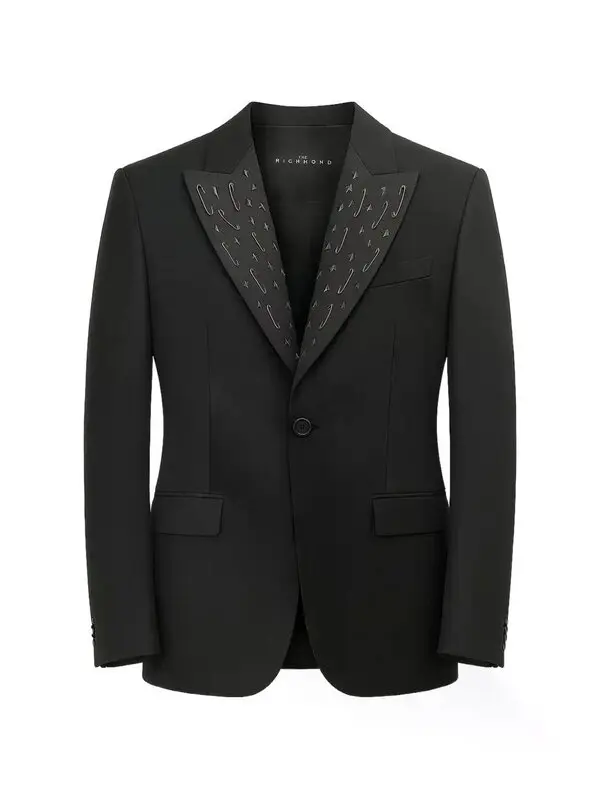 John Richmond Pin-embellished Blazer - Black