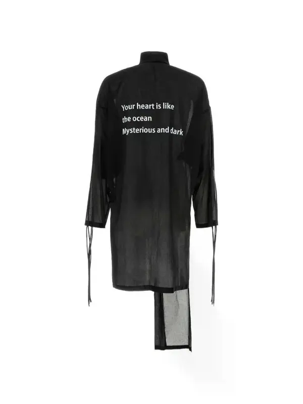 Yohji Yamamoto Tie-detail Coat