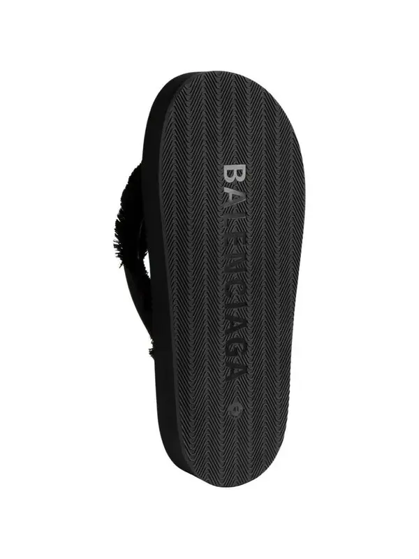 Balenciaga Jet Lag Thong Sandals - Black