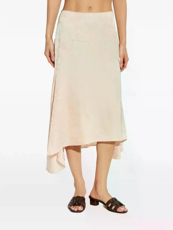 Victoria Beckham Asymmetric Midi Skirt - Neutrals