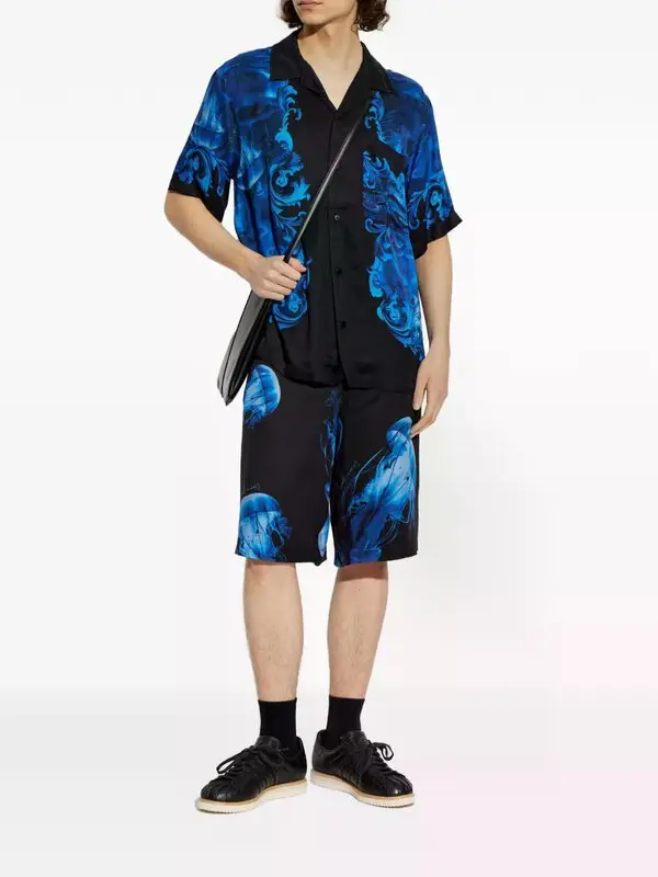 Versace Jellyfish-print Shorts - Black