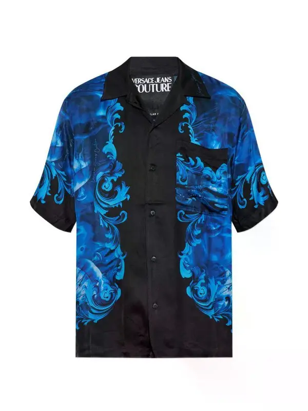 Versace Graphic-print Shirt - Blue