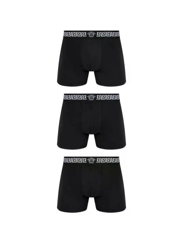 Versace Meander-pattern Boxers - Black